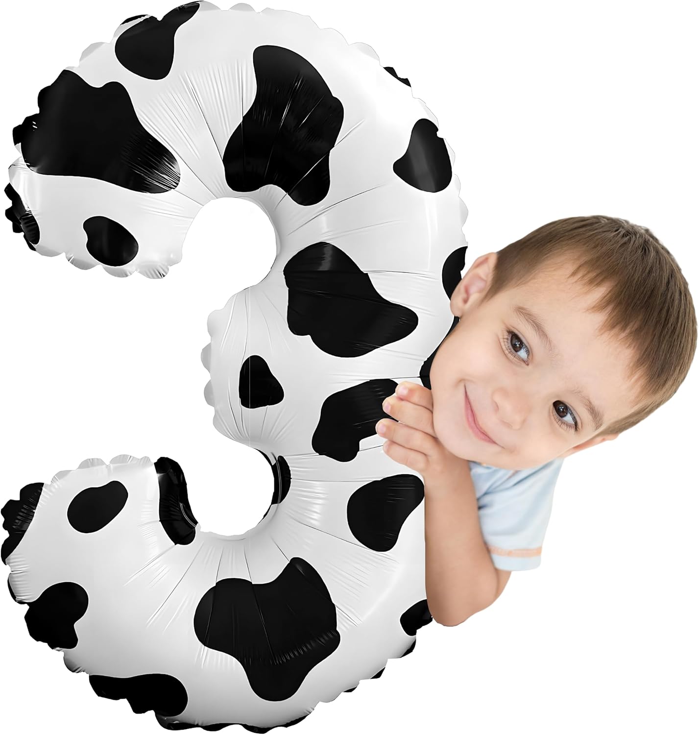 Amazon.com: Cow Print Number Balloon Number 3 Balloon Cow Print Balloon ...