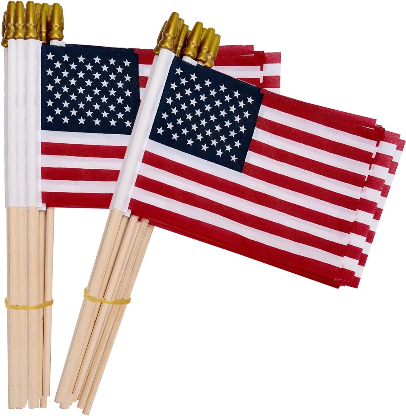 Amazon.com: Mini Small American Flags on Stick 4x6, 50 Pack HandHeld U ...