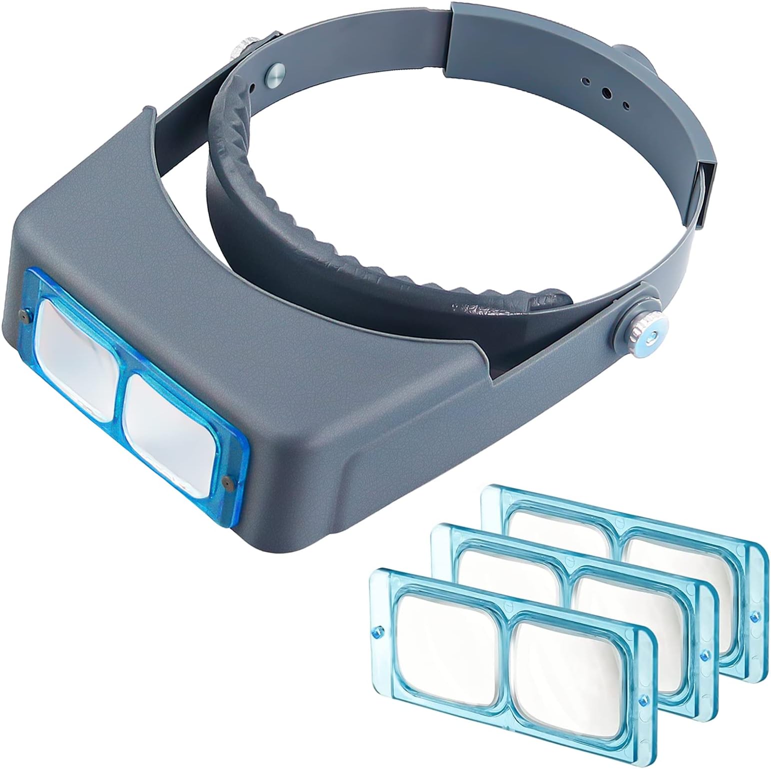 Amazon.com: Head Mount Magnifier Visor Double Lens, Headband Magnifying ...