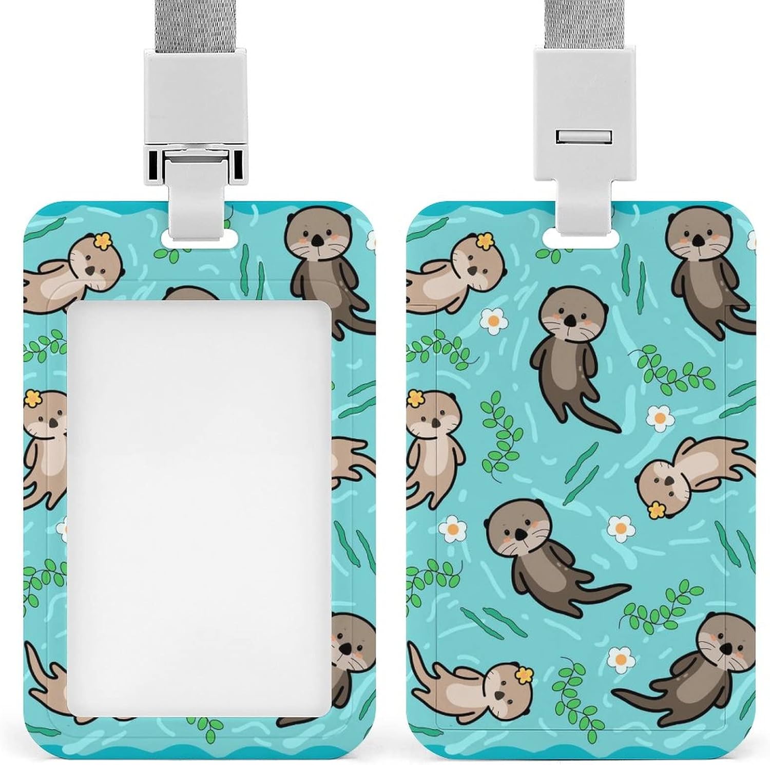 Amazon FOWLOVY Badge Holder Otters ID Badge Holder With Lanyard Amazon FOWLOVY Badge Holder Otters ID Badge Holder With Lanyard