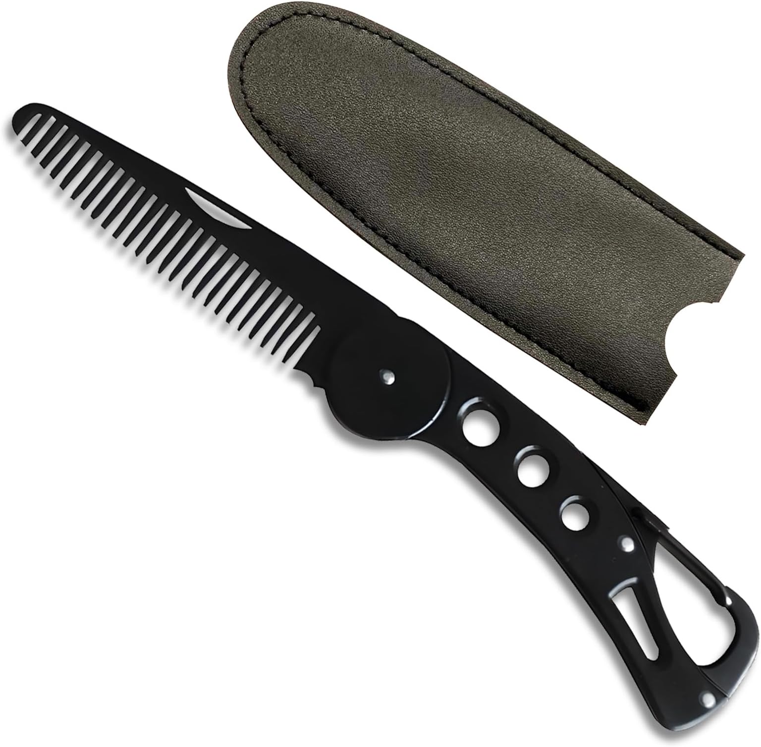 Amazon.com : JinZeFa Stainless Steel Folding Beard Comb, Portable ...