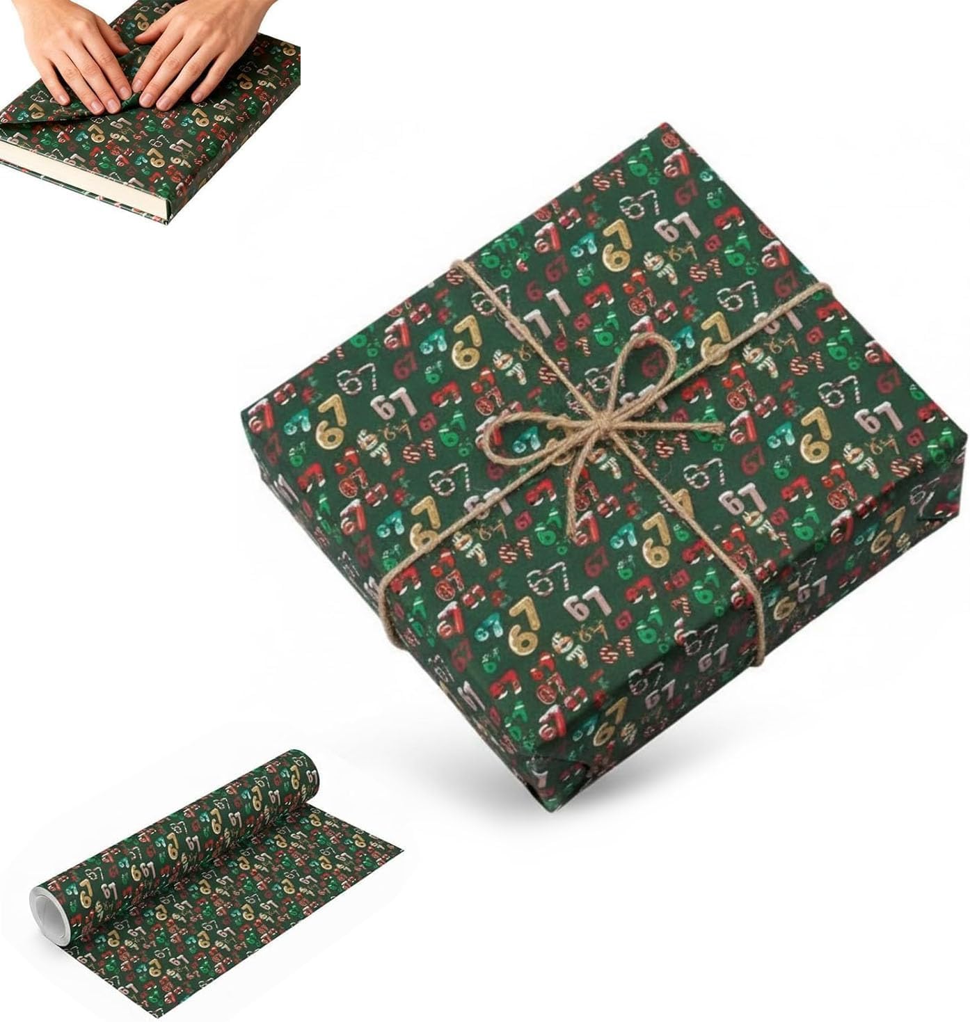 Amazon.com: 2PC 67 Meme Christmas Gift Wrap, 67 Christmas Wrapping ...