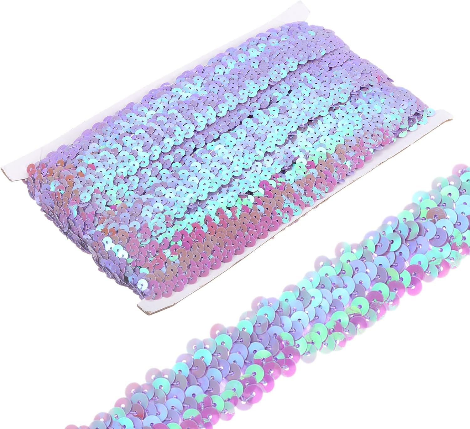 Amazon.com: uxcell 10 Yards 1.2 Inch Elastic Sequins Trim Stretch Flat ...