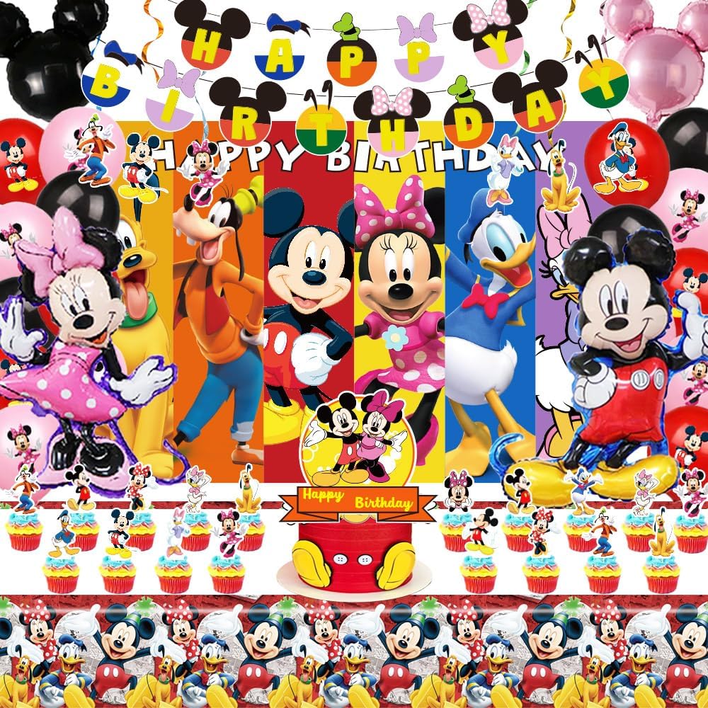 Amazon.com: Cartoon Mouse Birthday Party Supplies, Mouse Party ...