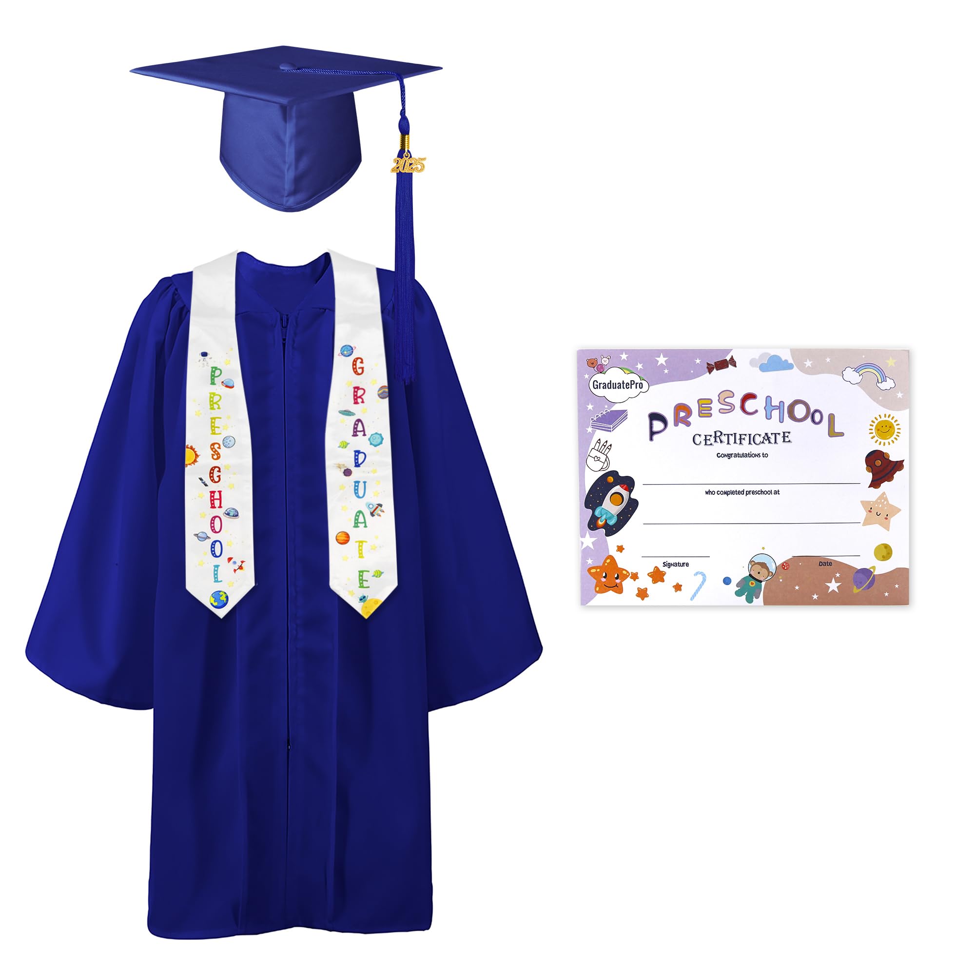 Snapklik.com : Preschool Graduation Cap Gown Class Of 2025 Stole ...