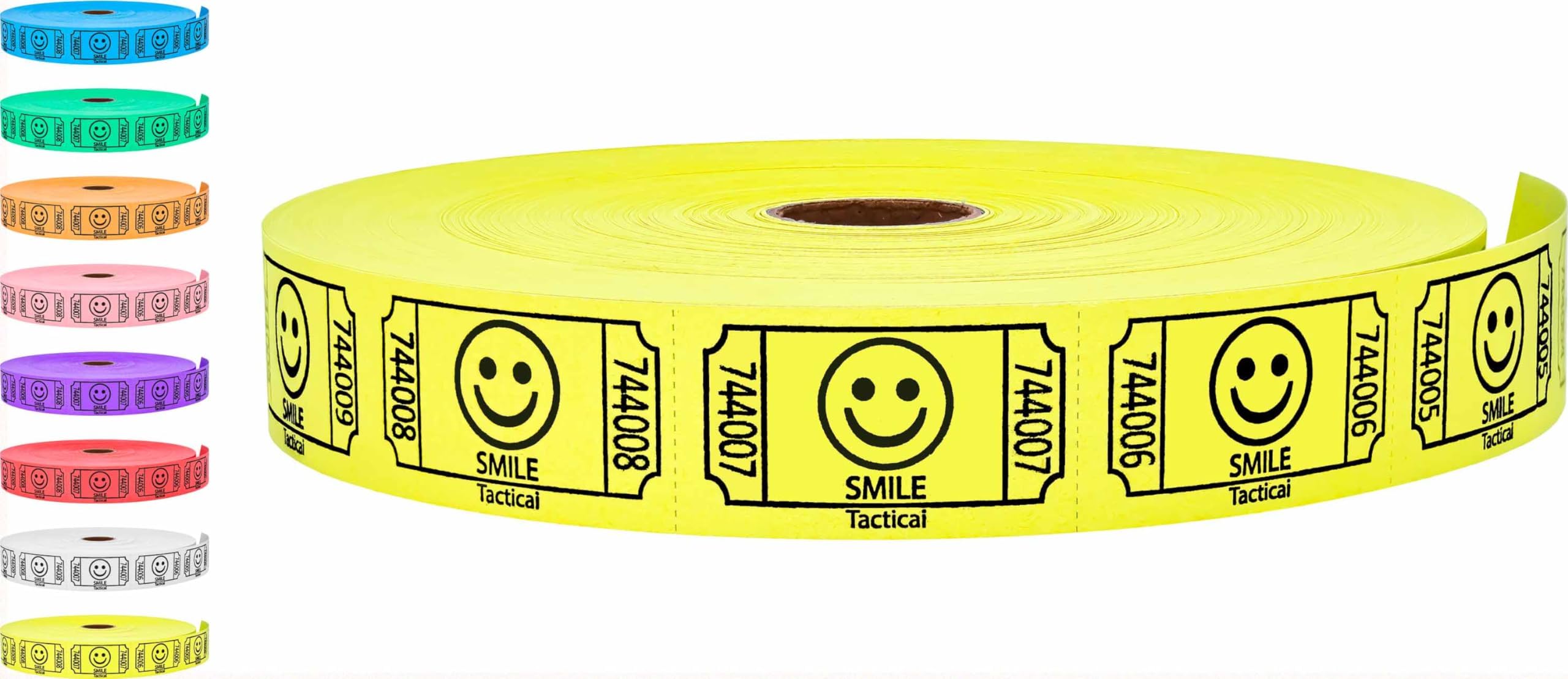 Amazon.com : L LIKED 500 Raffle Tickets, Smile, Yellow (6 Color ...