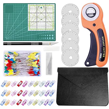 Amazon.com: Rotary Cutter Kit, 45mm Rotary Cutter Tool Kit with Rotary ...