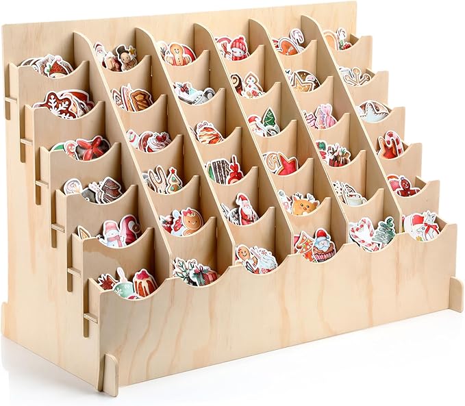 Amazon.com : Colingmill Sticker Display Stand with 36 Curved Pockets ...