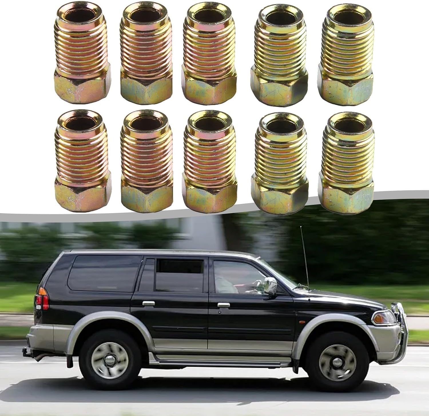 10 stks M10x1.0 Threads Remleiding Fittings voor 3/16 "Stalen ...