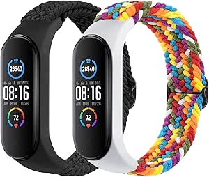Amazon.com: 2 Pack Nylon Bands for Xiaomi Mi Band 7/6/5/4/3 Bands, Soft ...