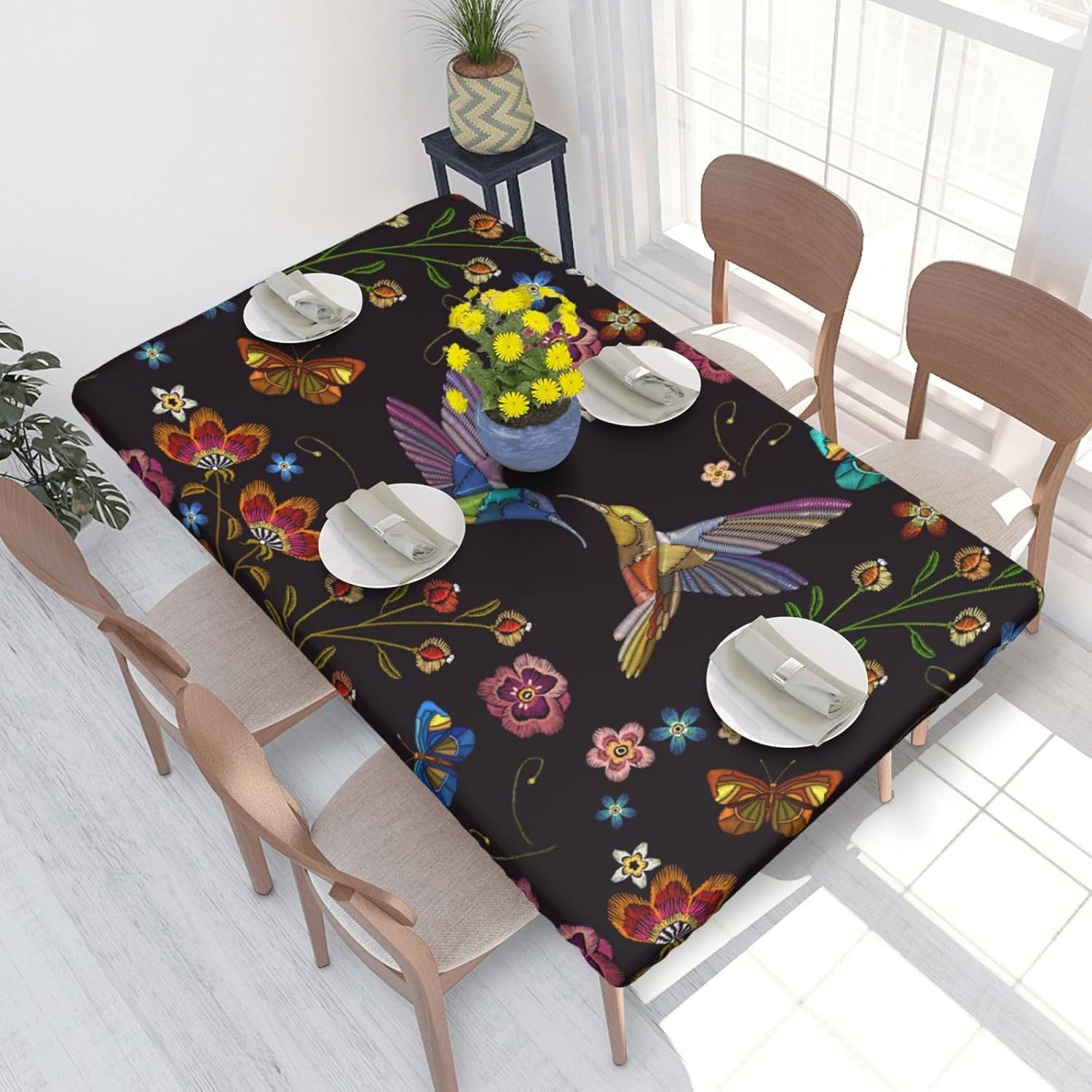 Amazon.com: Gbuzozie Hummingbird and Tropical Flowers Rectangle ...