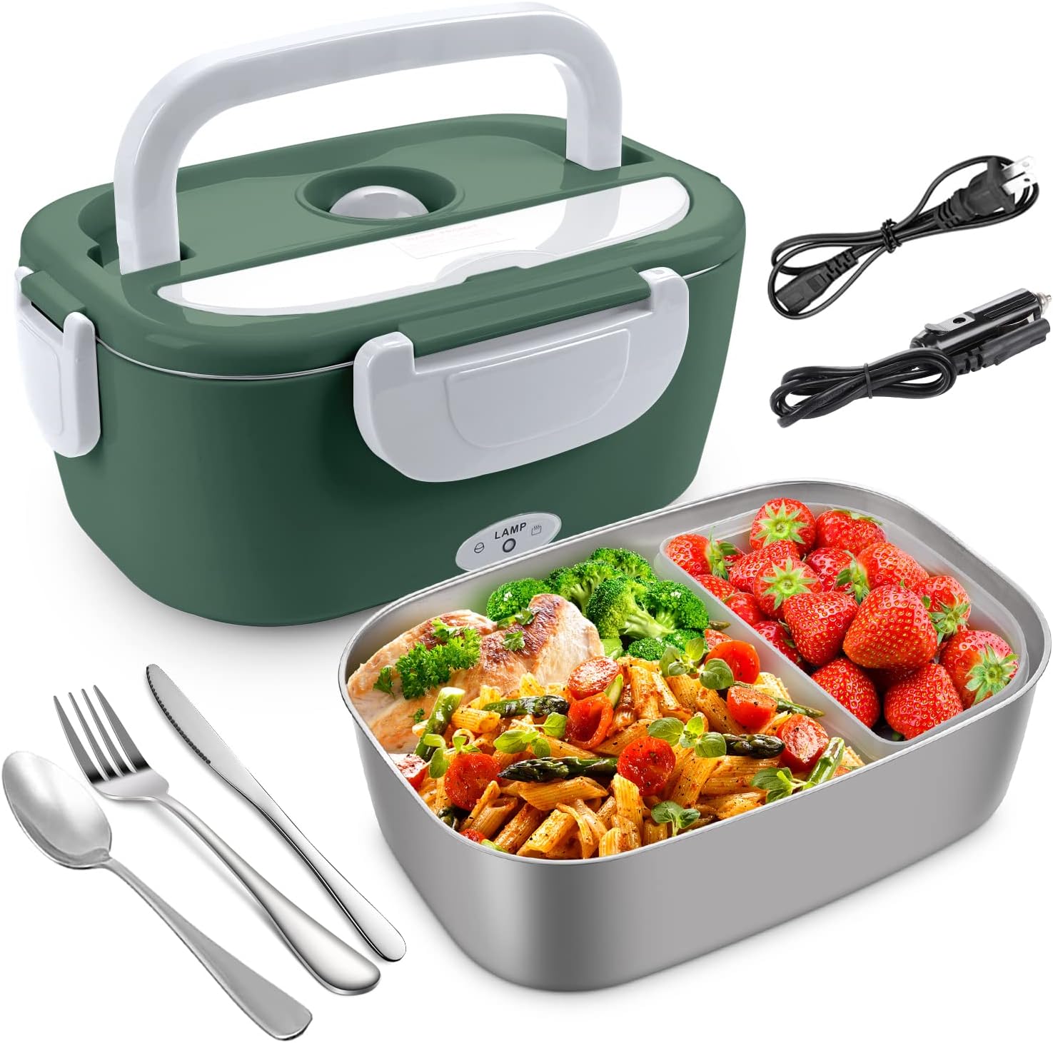 Amazon.com: IXIIE Protable Oven Food Warmer 100W with Electric Lunch Box Food Warmer Heater for ...