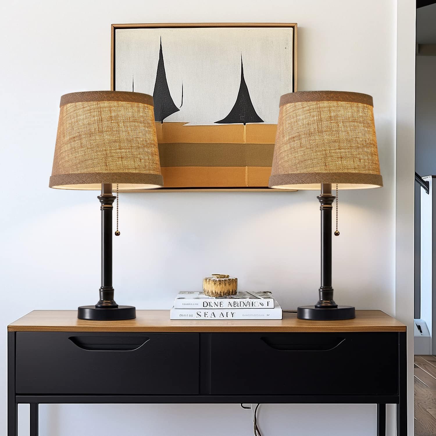 360 Lighting Flesner 20" High Skinny Small Modern Accent Table Lamps ...