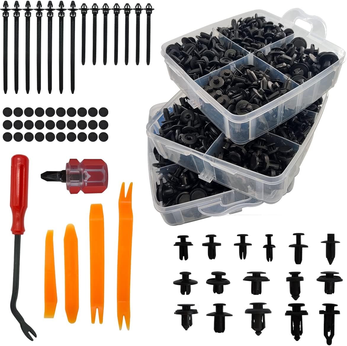 800 Pcs Car Retainer Clips Plastic Car Trim Clips Kit 16 Most Popular ...