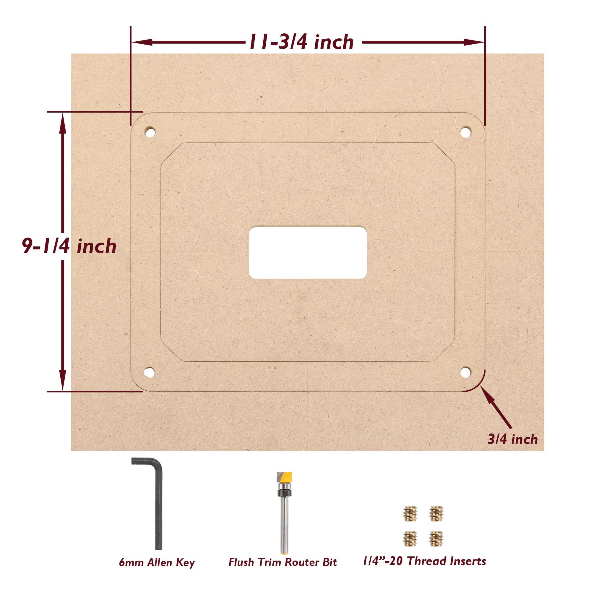 Snapklik.com : OSKOOL Router Table Insert Plate Template Kit Includes ...