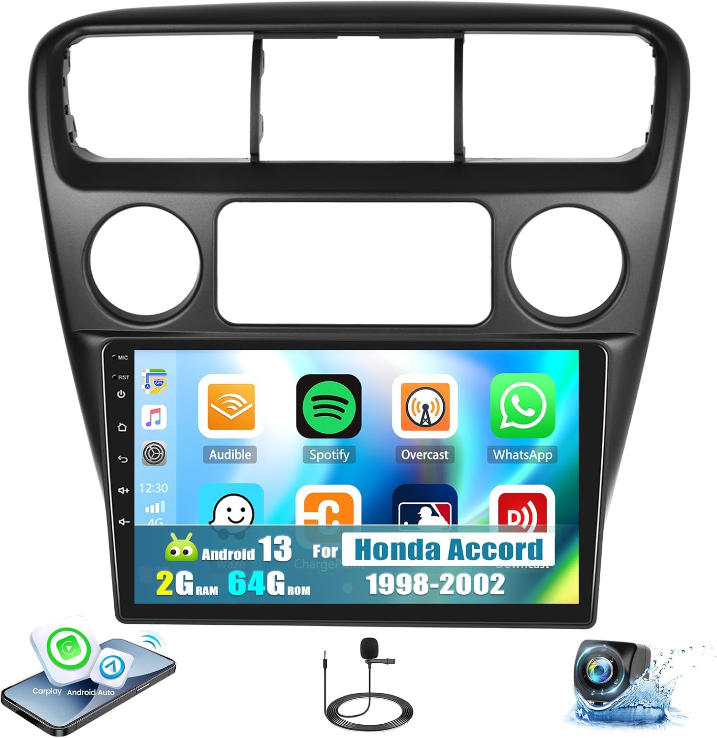 Amazon.com: [2+64G] Android 13 Car Stereo for Honda Accord VI 1998-2002 ...