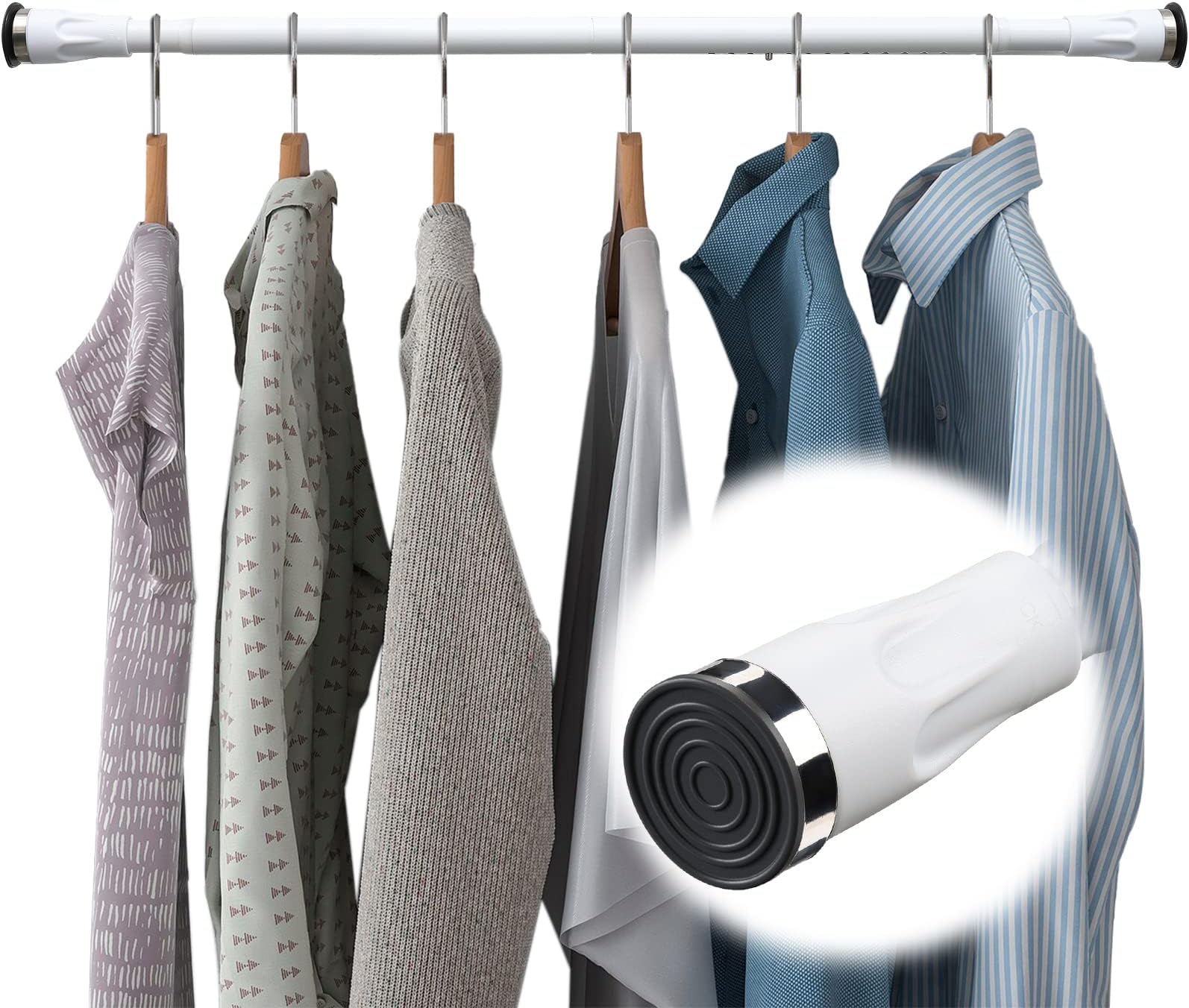 Amazon.com: Closet Rod for Hanging Clothes,31 to 46 Inch Adjustable ...