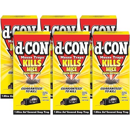 Amazon.com : d-CON Reusable Ultra Set Covered Mouse Snap Trap, 6 Traps ...