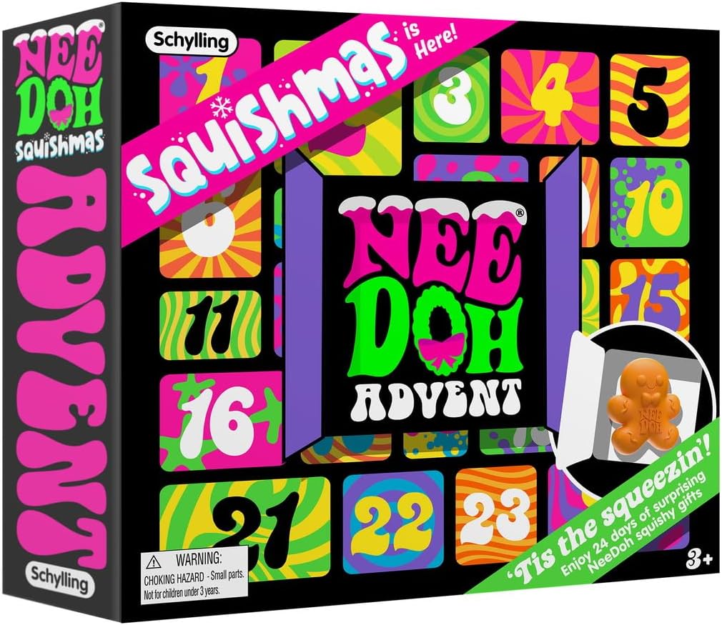 Amazon.com: NeeDoh - 24 Piece Mini Squishy Advent Calendar - Soft ...