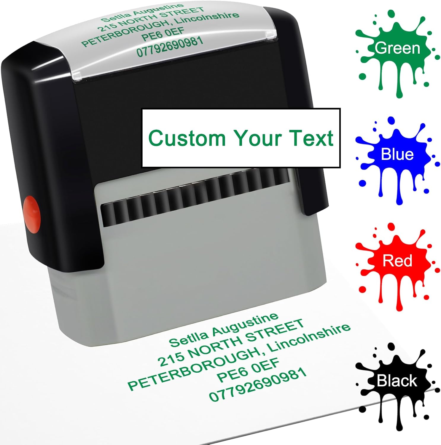 Amazon.com : Custom Stamps Self Inking Personalized Stamps for Business ...