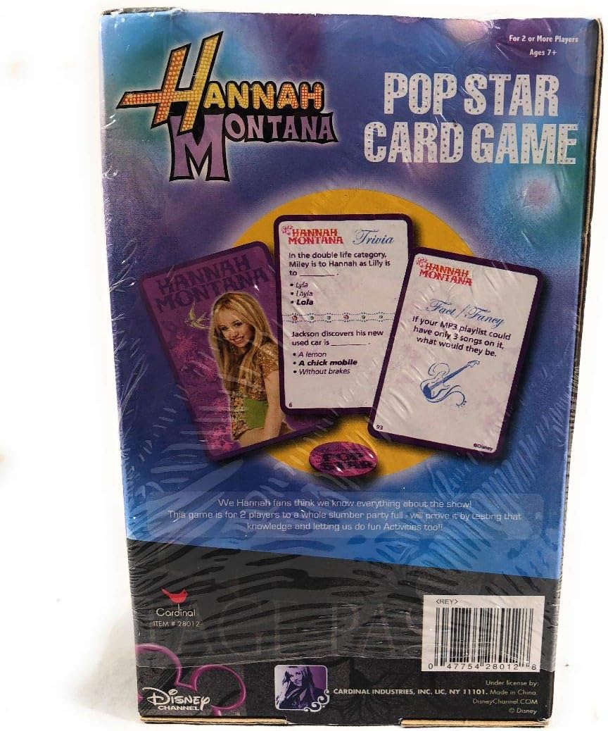 Disney Hannah Montana Pop Star Card Game : Amazon.com.au: Toys & Games