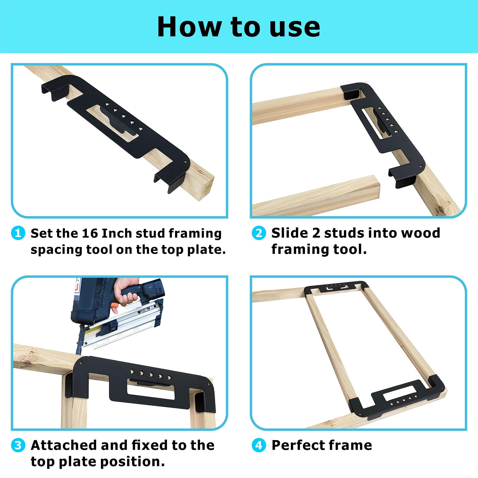 Snapklik.com : Wdwlbsm 1PCS Framing Tools 16 Inch Stud Layout Tool