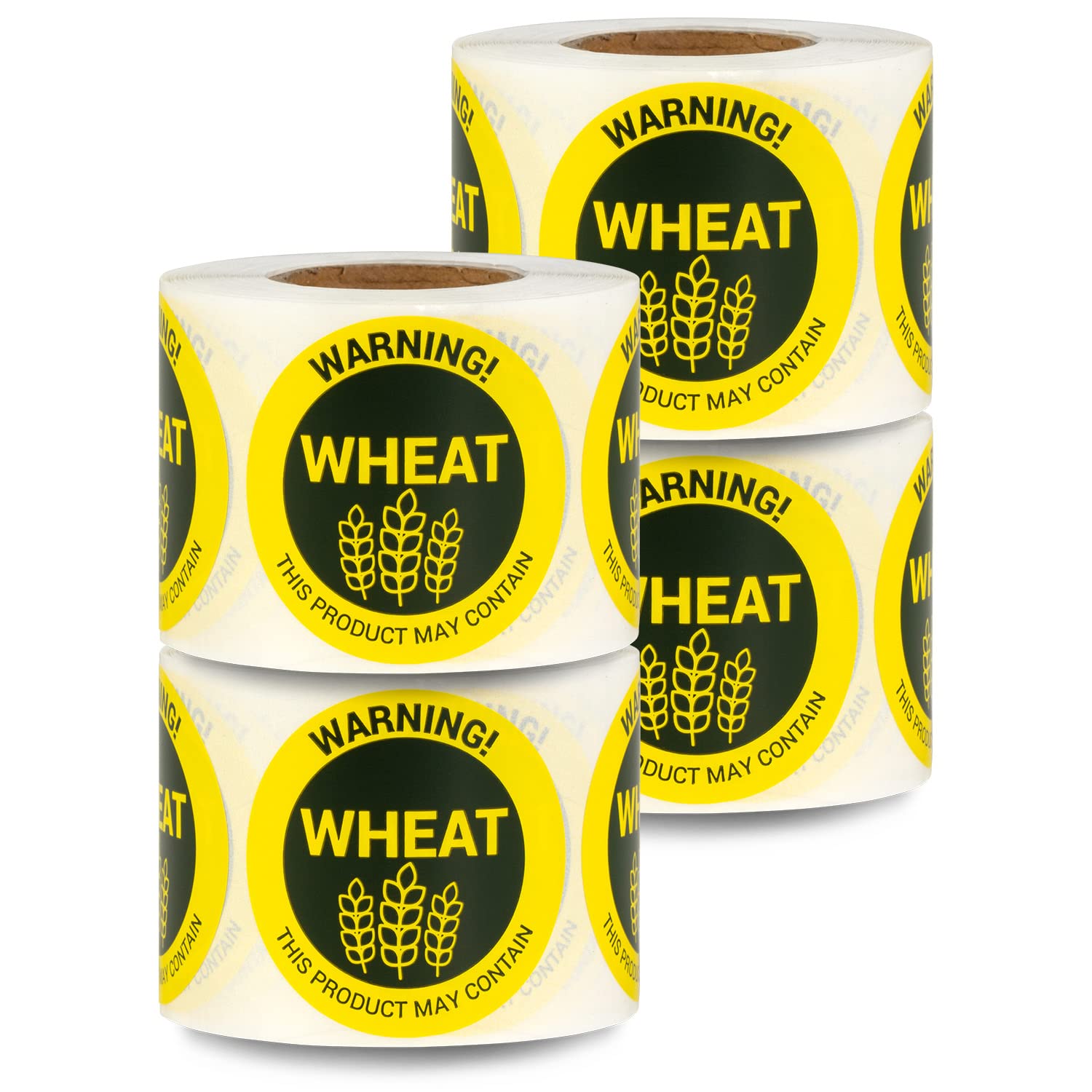 Snapklik.com : Wheat Allergy Warning Stickers - 1.5 Inch Circle Dots ...