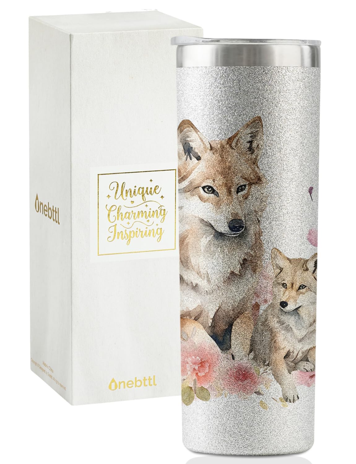 Amazon.com | Onebttl Wolf Gifts For Girls Women, Stainless Steel ...