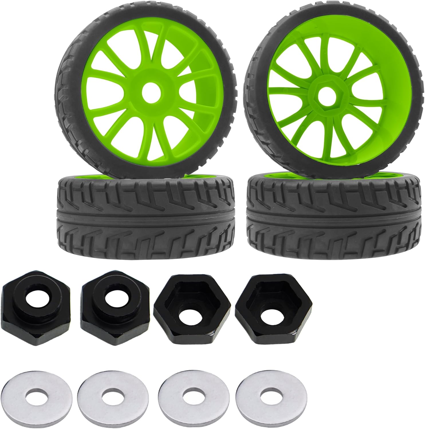 Amazon.com: 12mm to 17mm Metal Wheel Hex Adapter Converter & 1/8 RC ...