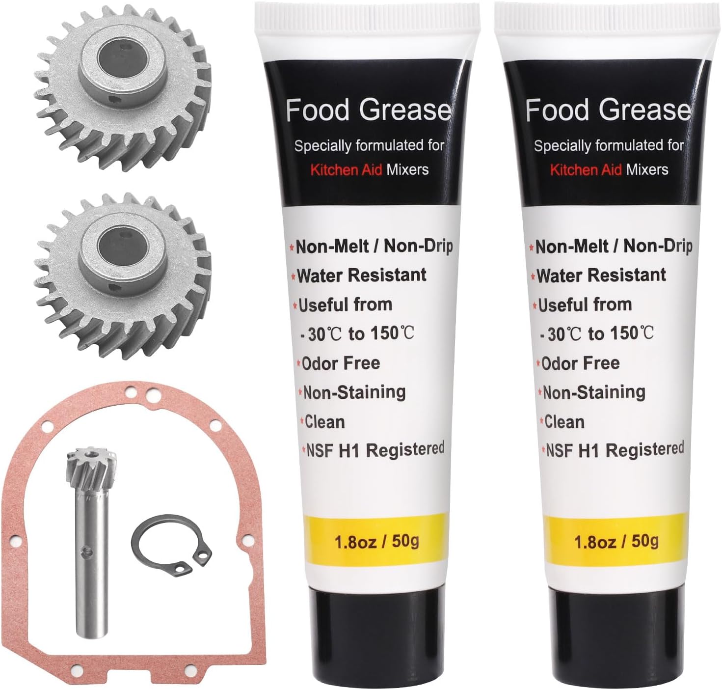 Amazon.com: W10112253 & 240210-2 Mixer Worm Gear & Food Grade Grease ...