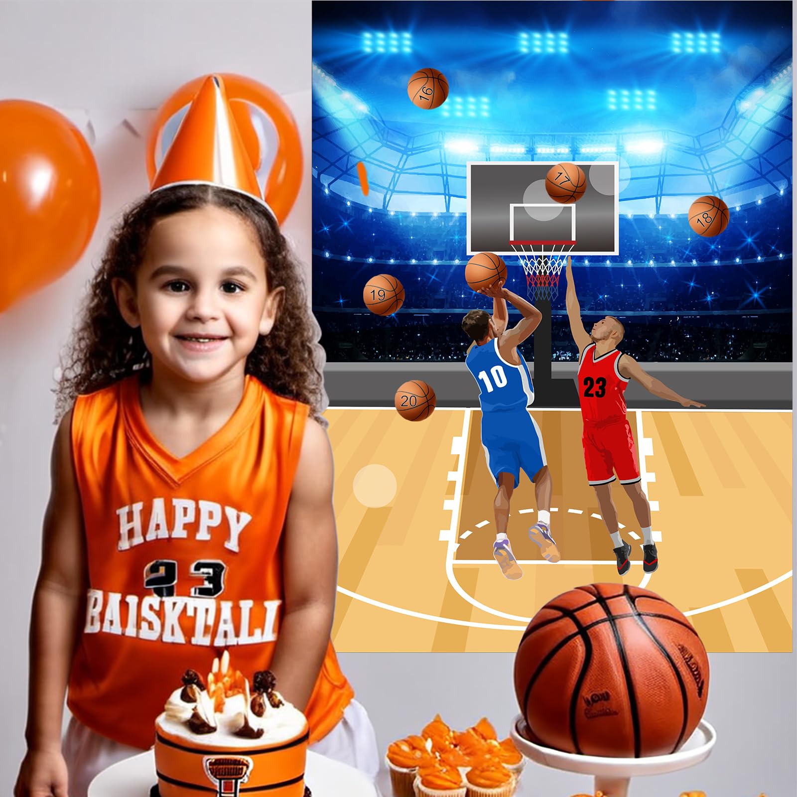 Snapklik.com : PLULON Basketball Party Game For Kids Pin The Basketball ...
