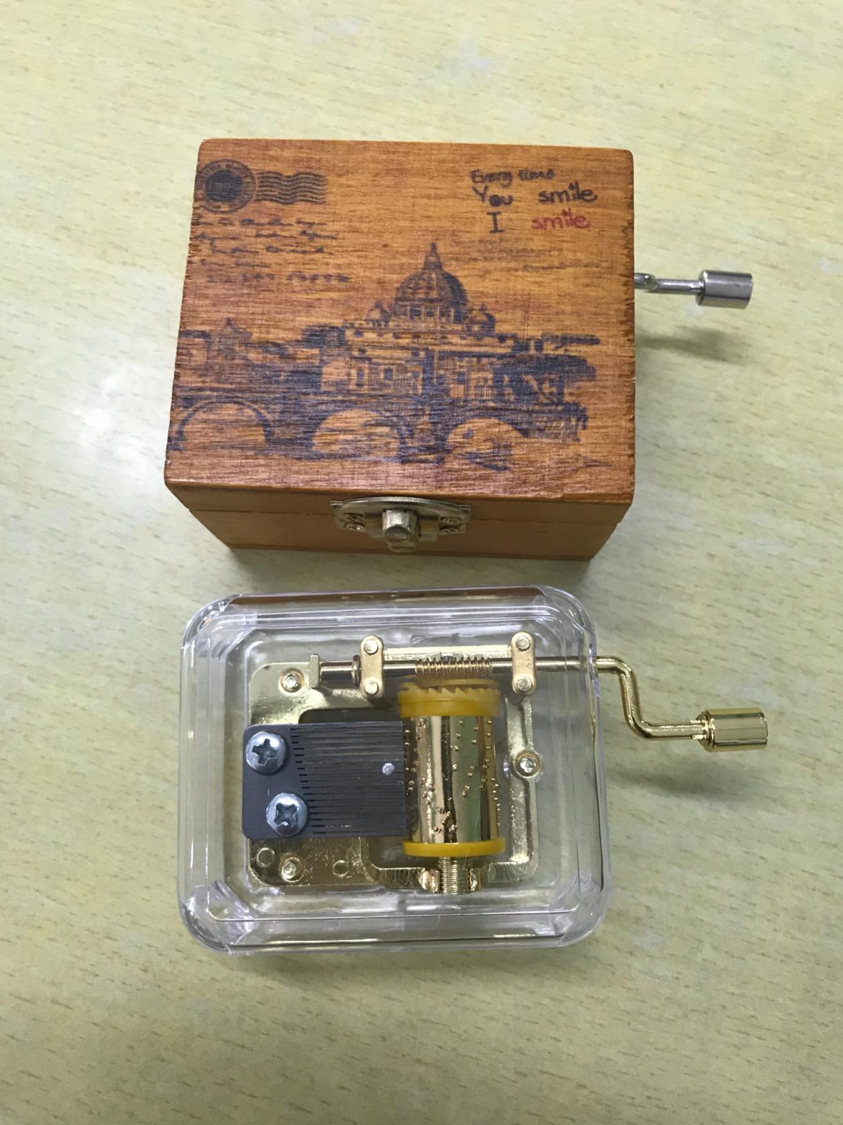 Tiny Scenery Wood Hand-Cranked Music Melody Box- Brown : Amazon.in ...