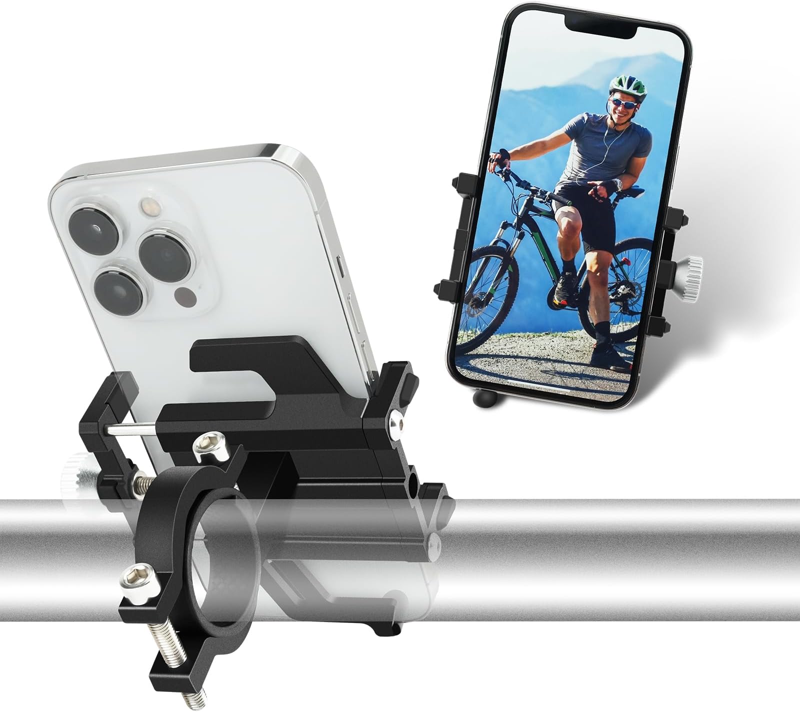 Amazon.com: ROCKBROS Bike Phone Holder, Aluminum Bike Phone Mount ...