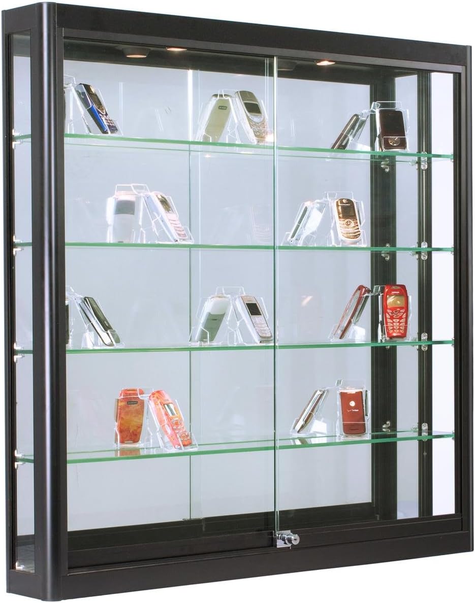 Amazon.com: Displays2go Aluminum Display Cabinet for Retail with ...