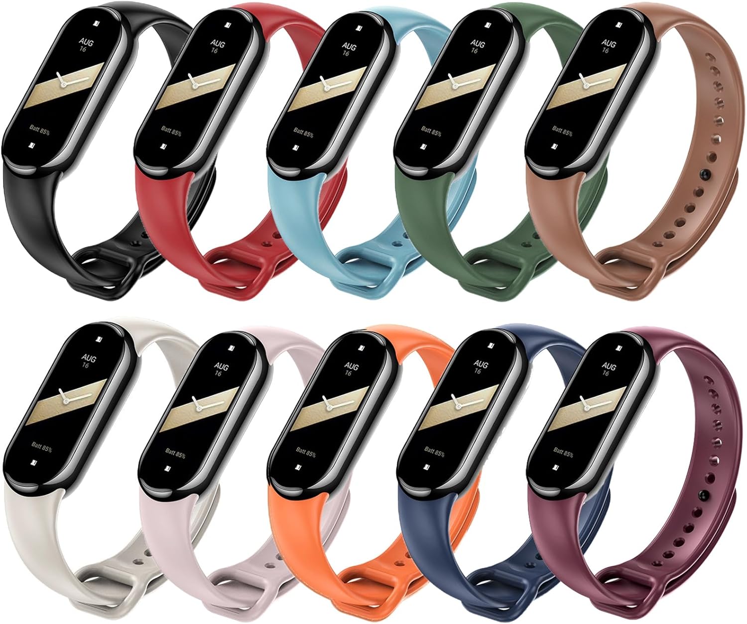 Amazon.com: Z.DuDuZAZA Bands for Mi Band 10/9/8 Strap Replacement ...