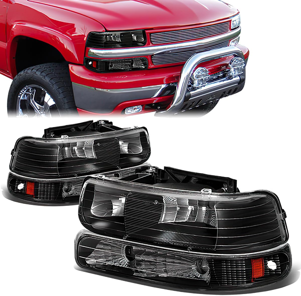Amazon.com: D SOLUTIONS Headlights Assembly Compatible with Chevy ...