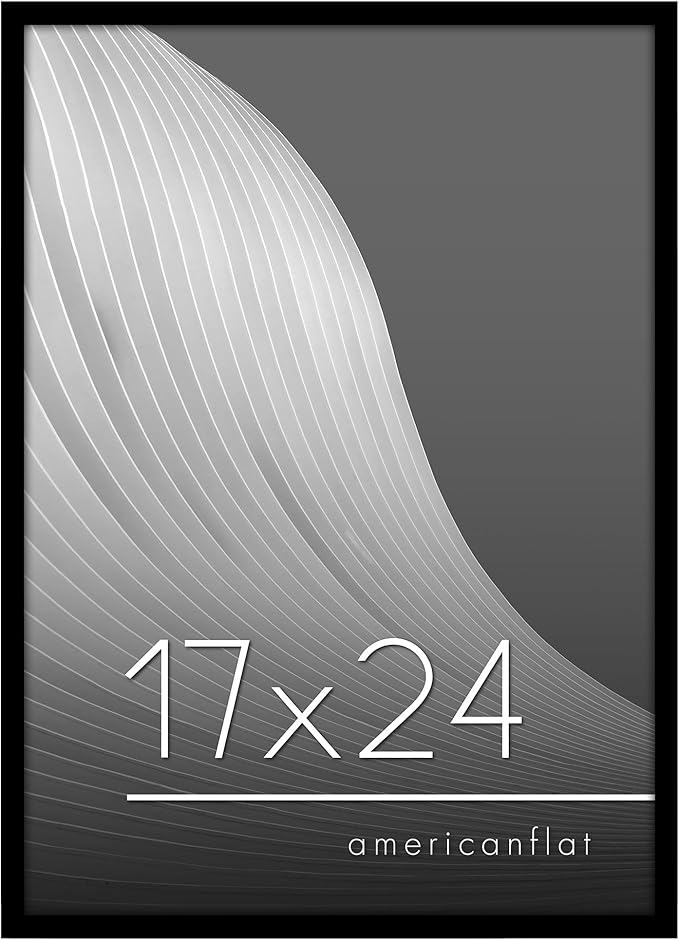 Amazon.com - Americanflat 17x24 Picture Frame in Black - Thin Border ...