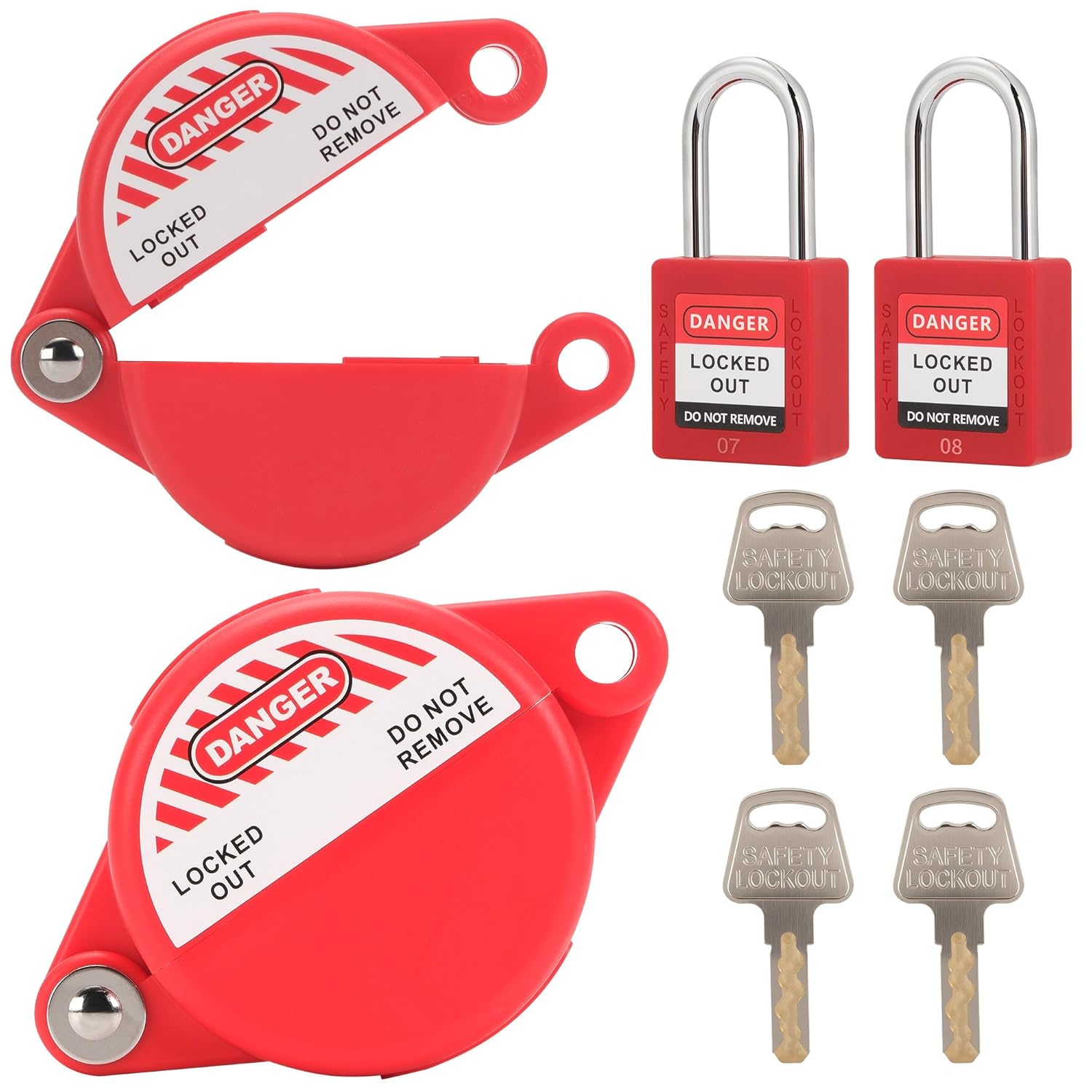 Amazon.com: TOKCKYBL Gate Valve Lockout with Safety Padlock, Hose Bib ...