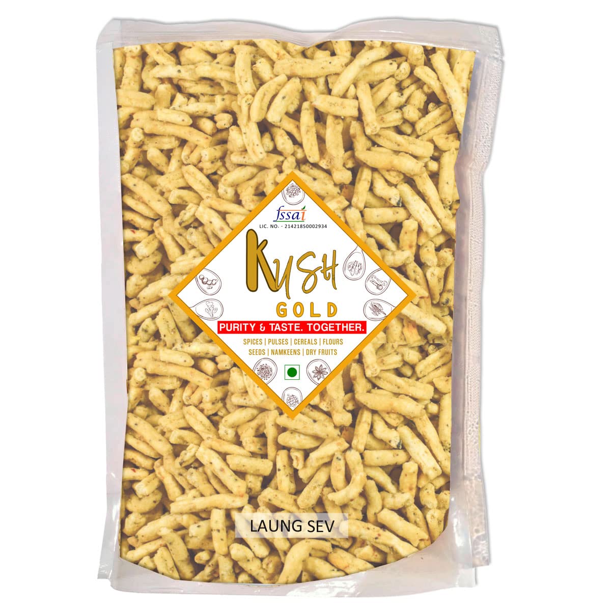 Kush Gold Laung Sev/Spicy Crispy and Crunchy Clove Flavoured Sev/Indian ...