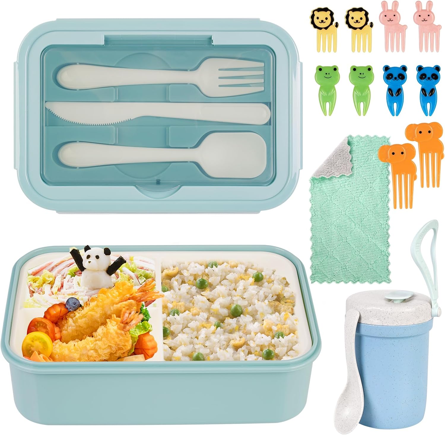 Amazon.com: FACULX 17 Pieces Box Lunch Box Kit, Large Insulated Lunch ...