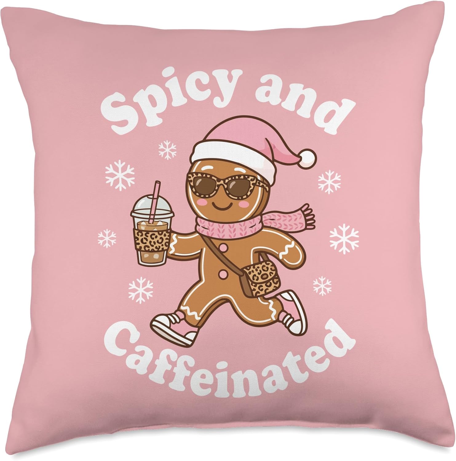 Amazon.com: Spicy and Caffeinated Pink Gingerbread Women Christmas ...