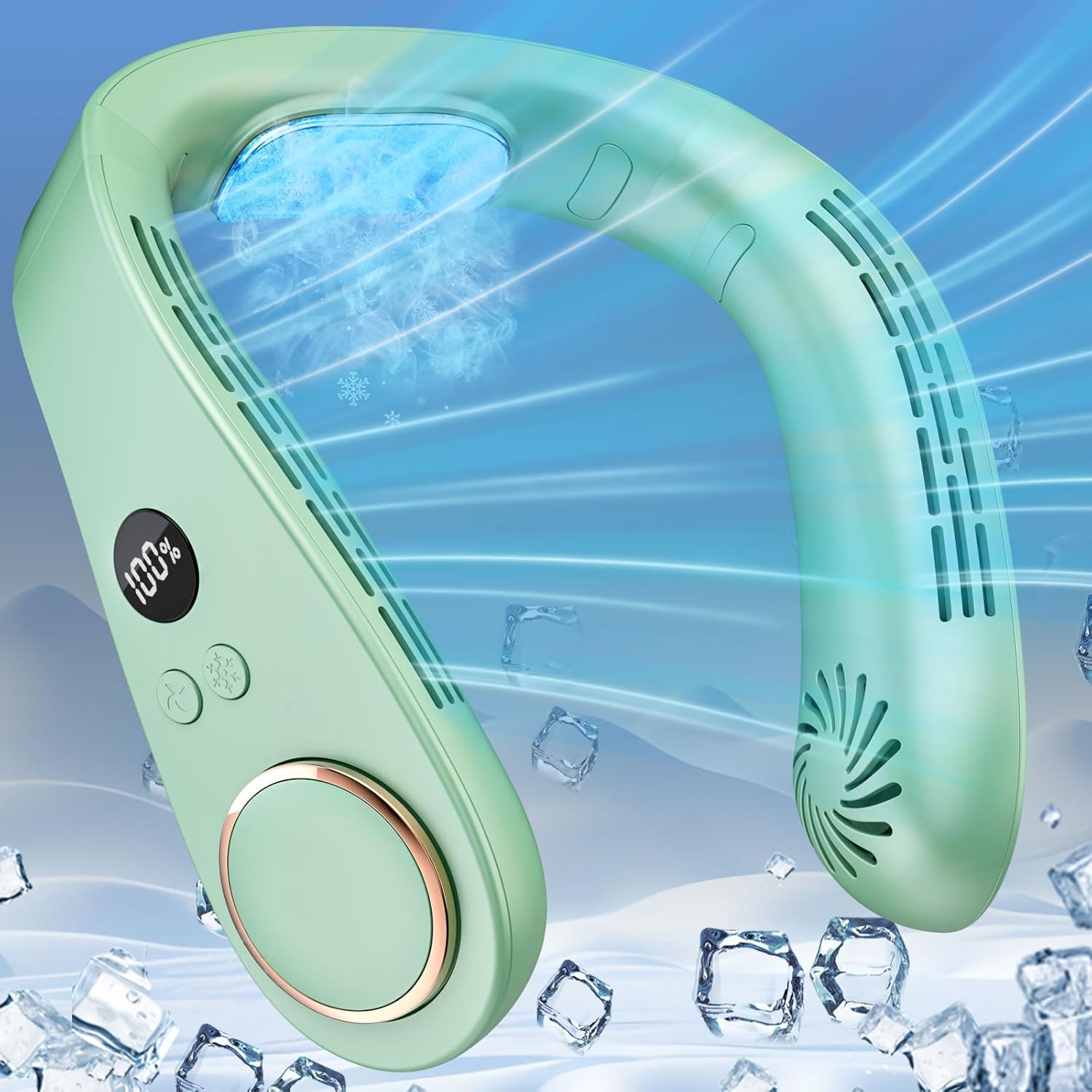 Amazon.com: AJGJF Wearable Air Conditioner,5500mAh Neck Fans Portable ...