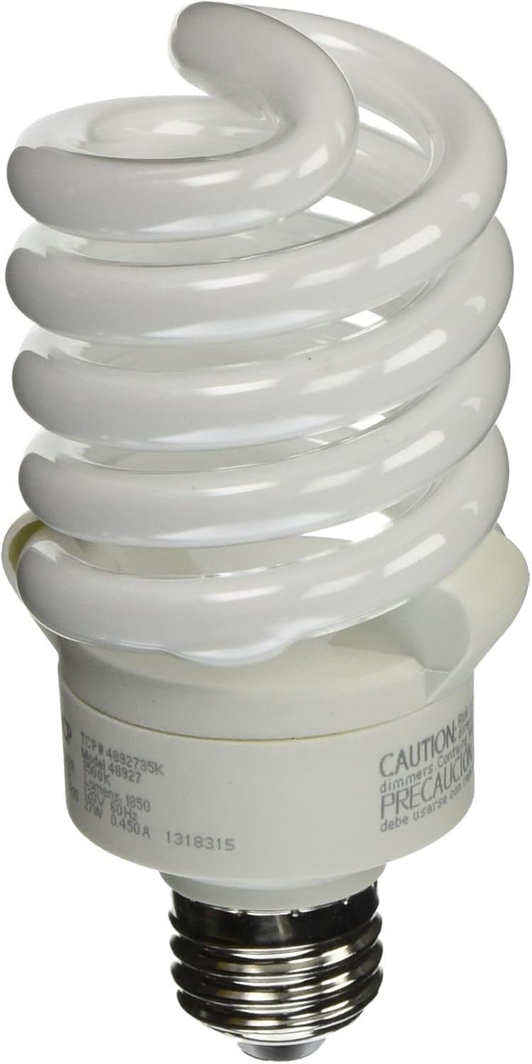 TCP 4892735k CFL Pro A - Lamp - 100 Watt Equivalent (27W) Bright White ...