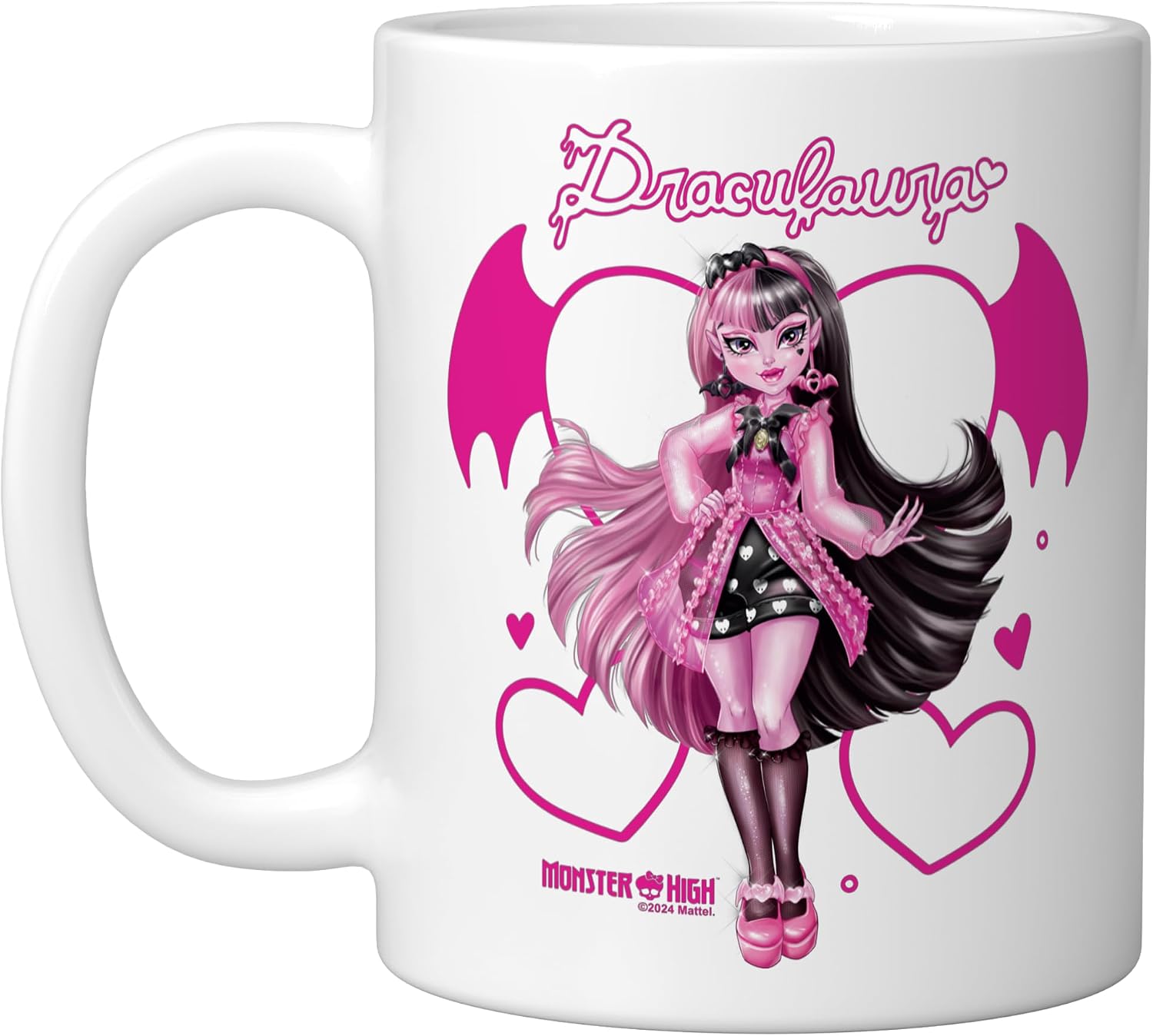 Monster High Alumni - Draculaura Heart Wings Ceramic Mug, White