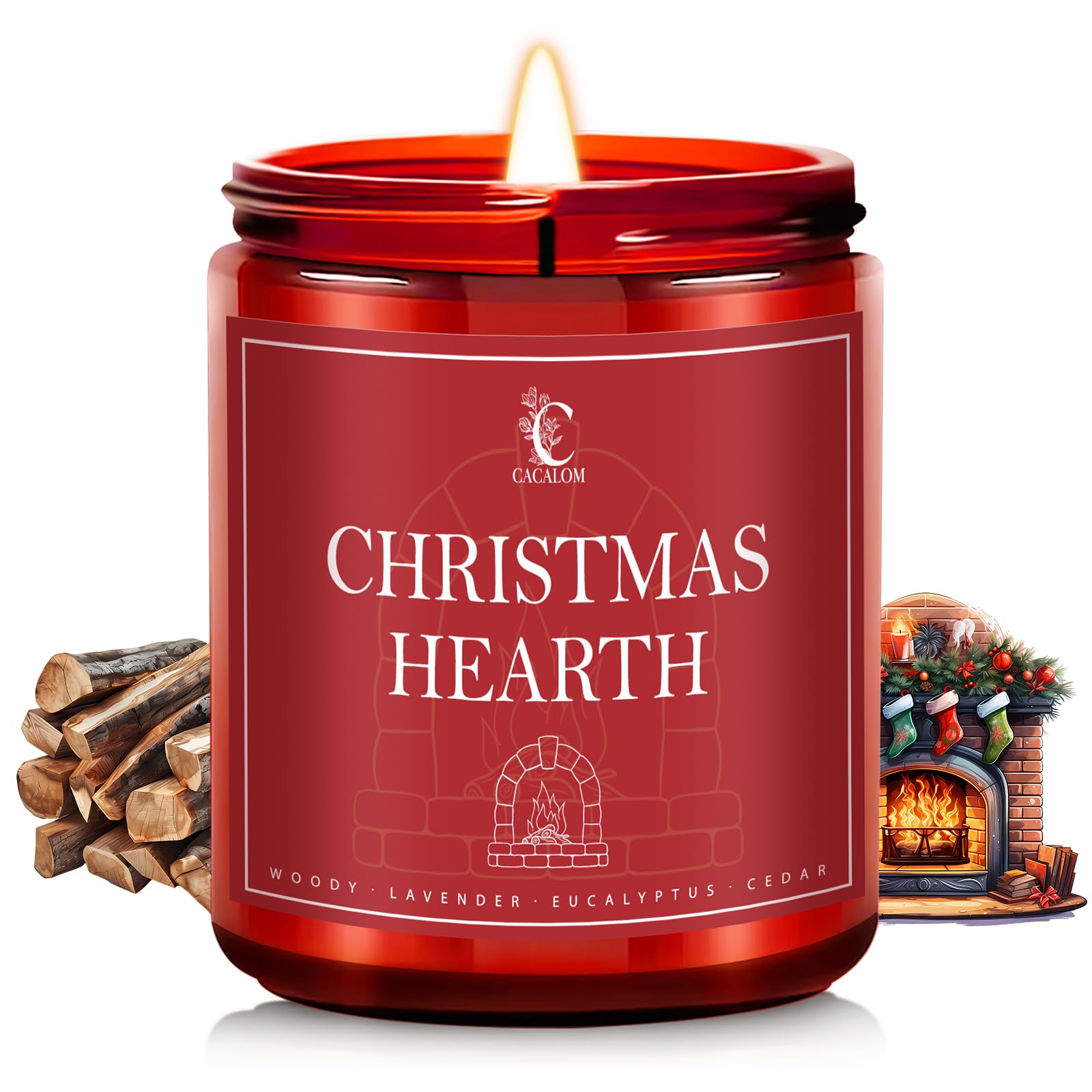 Amazon.com: Christmas Candle, Christmas Hearth Scented Candles for Home ...