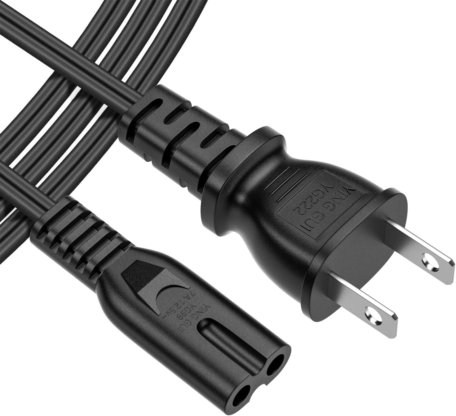 Amazon.co.jp: AC電源ケーブル メガネケーブル 電源コード 充電ケーブル メガネ型コネクター・プラグ AC電源コード パソコン 電源アダプター 2ピン サーフェス/Mac ...