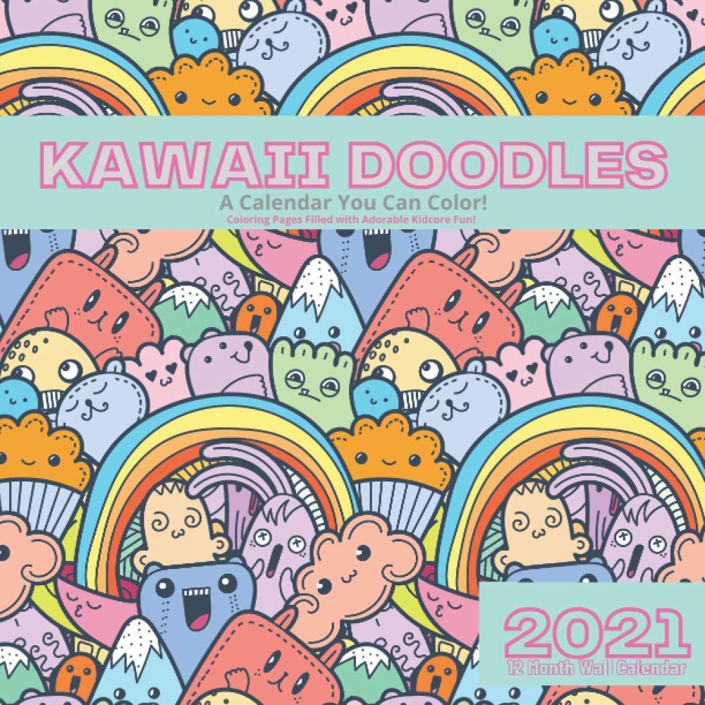 Buy Kawaii Doodles 2021: A You Can Color! Coloring Pages Filled with ...