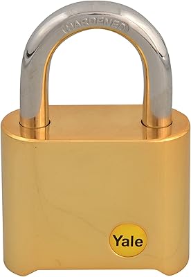 Sesamee K0436 4 Dial Bottom Resettable Combination Brass Padlock with 1 ...