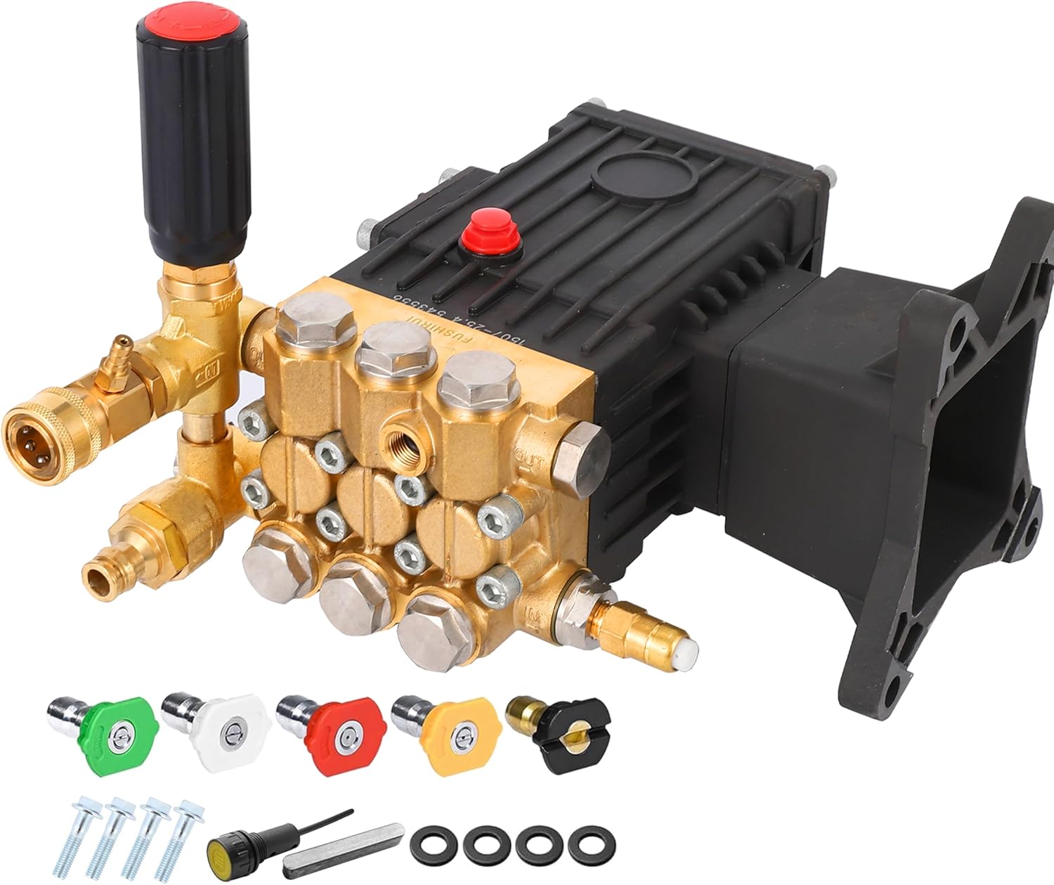 Amazon.com : High Pressure Water Pump, 4400 Psi,4 Gpm – 1" Shaft ...