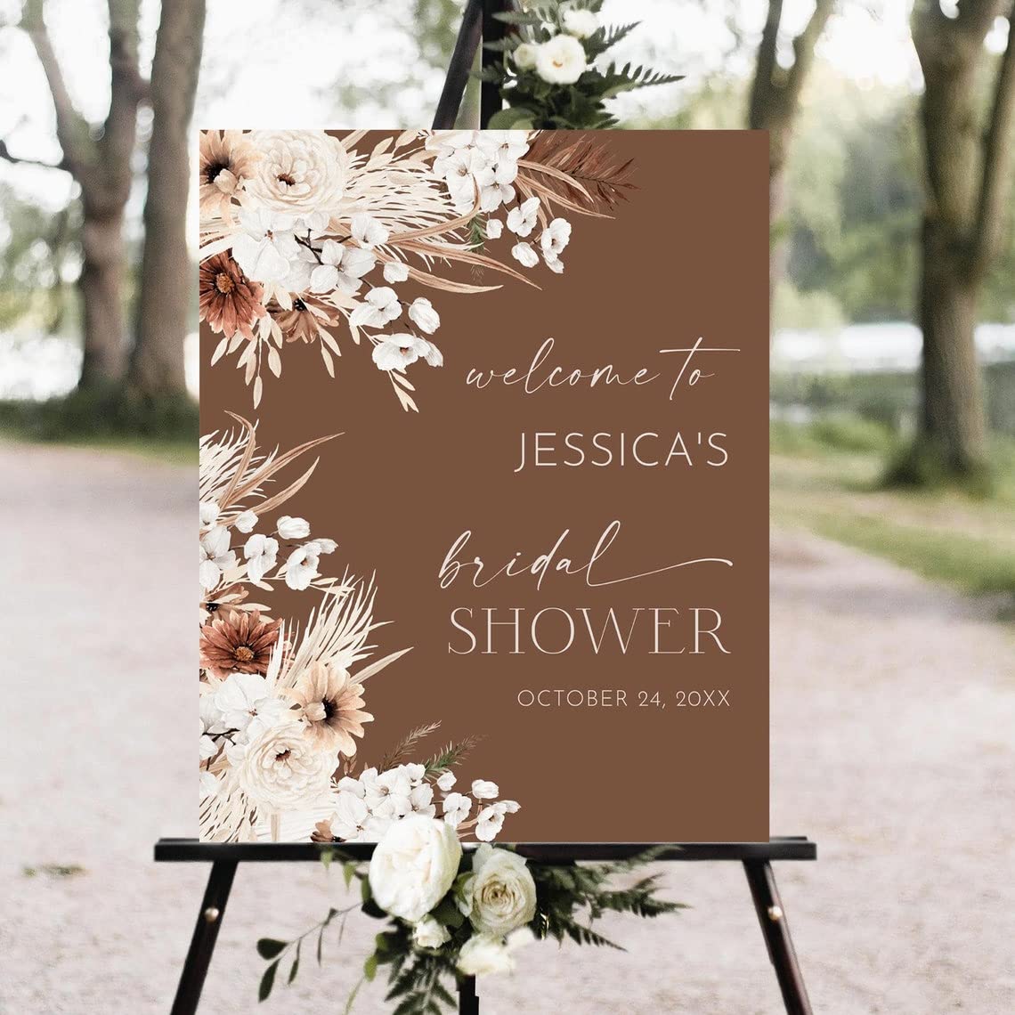 Boho Floral Bridal Shower Welcome Sign Template Boho Bridal Shower ...